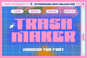 Trash Maker Font Digital Font Download