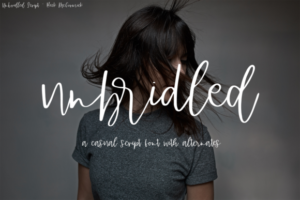Unbridled Font Digital Font Download