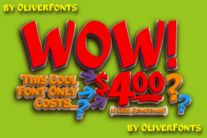 Wow Font Digital Font Download