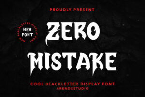 Zero Mistake Font Digital Font Download